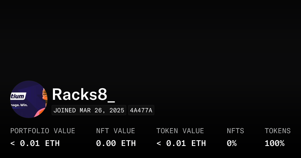 Racks8_ - Profile | OpenSea