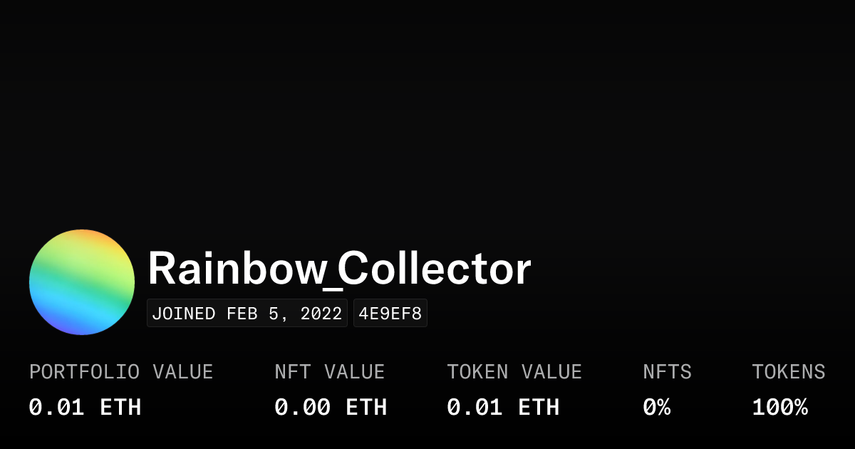 Rainbow_Collector - Profile | OpenSea