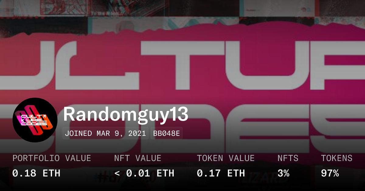 Randomguy13 - Profile | OpenSea