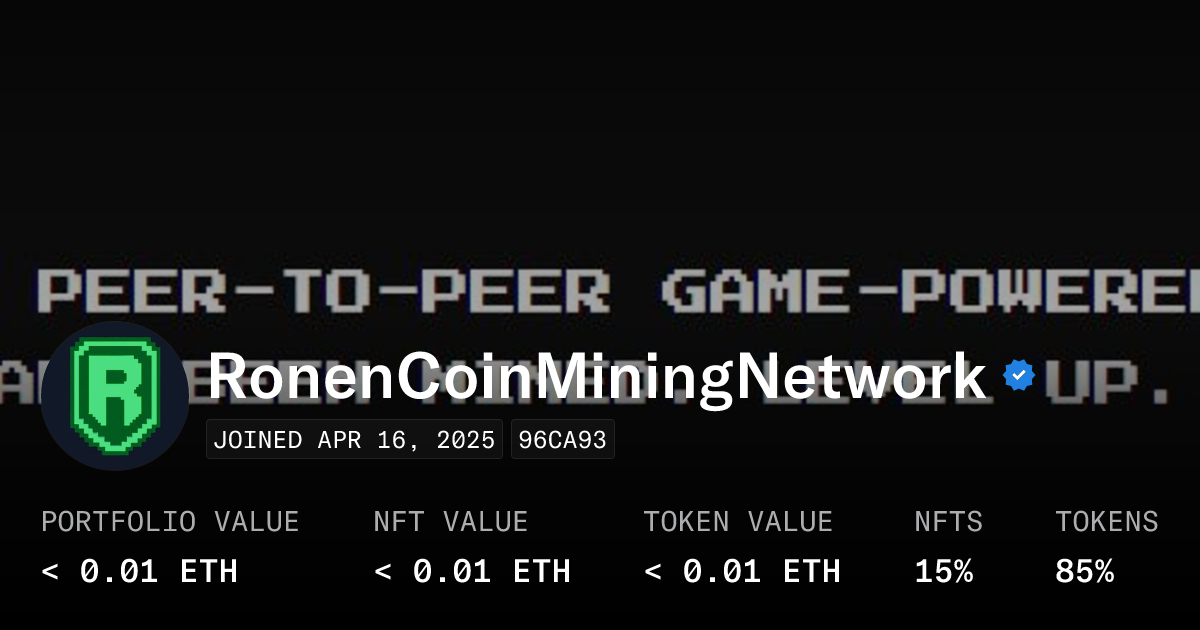 RonenCoinMiningNetwork - Profile | OpenSea