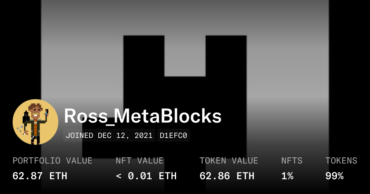 Ross_MetaBlocks - Profile | OpenSea