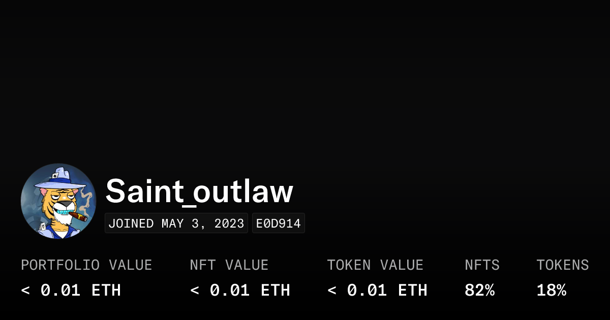 Saint_outlaw - Profile | OpenSea