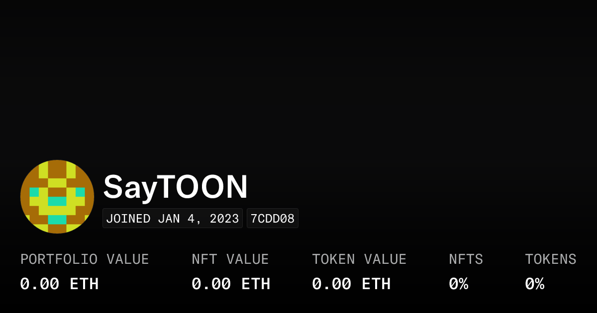 SayTOON - Profile | OpenSea