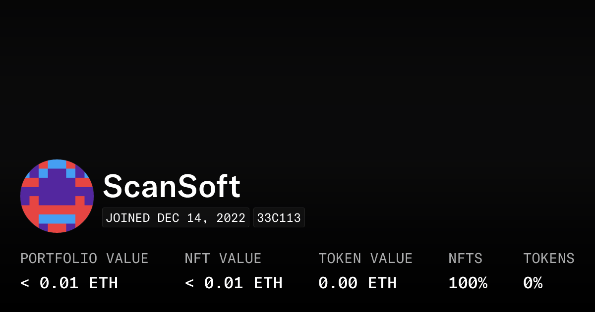 ScanSoft - Profile | OpenSea