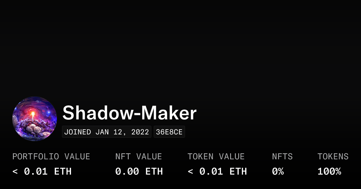 Shadow-Maker - Profile | OpenSea