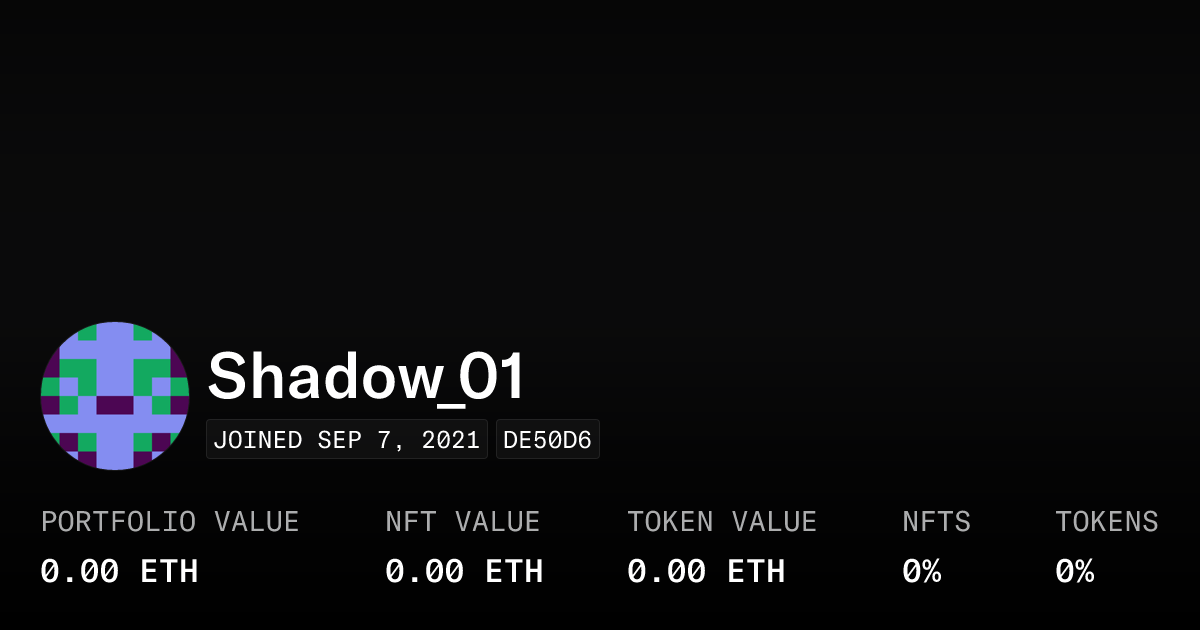 Shadow_01 - Profile | OpenSea