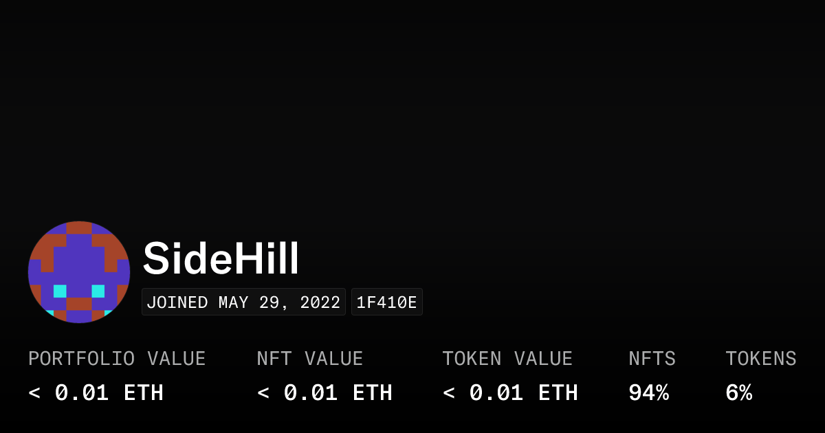SideHill - Profile | OpenSea