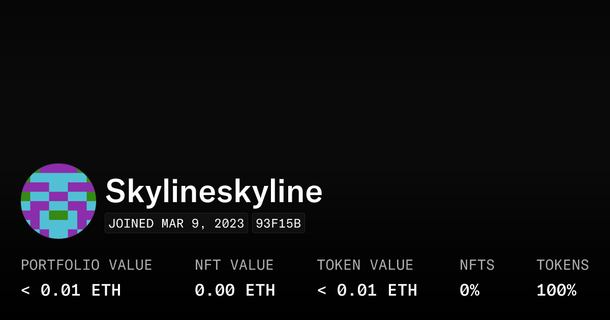 Skylineskyline - Profile | OpenSea