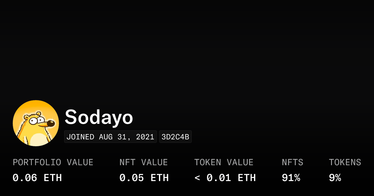Sodayo - Profile | OpenSea