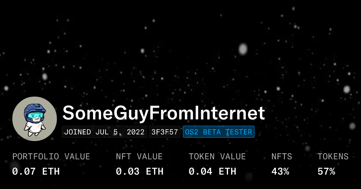 SomeGuyFromInternet - Profile | OpenSea
