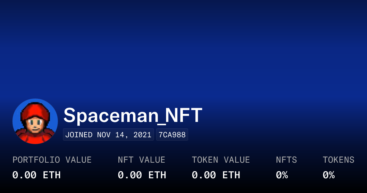 Spaceman_NFT - Profile | OpenSea