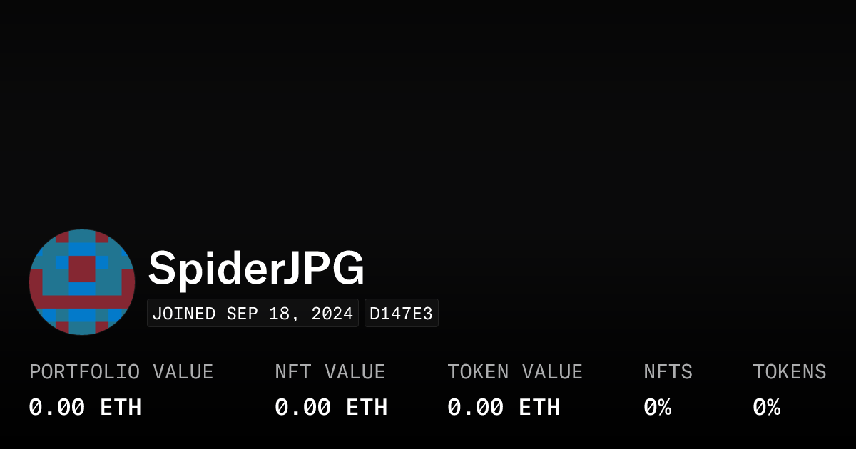 SpiderJPG - Profile | OpenSea