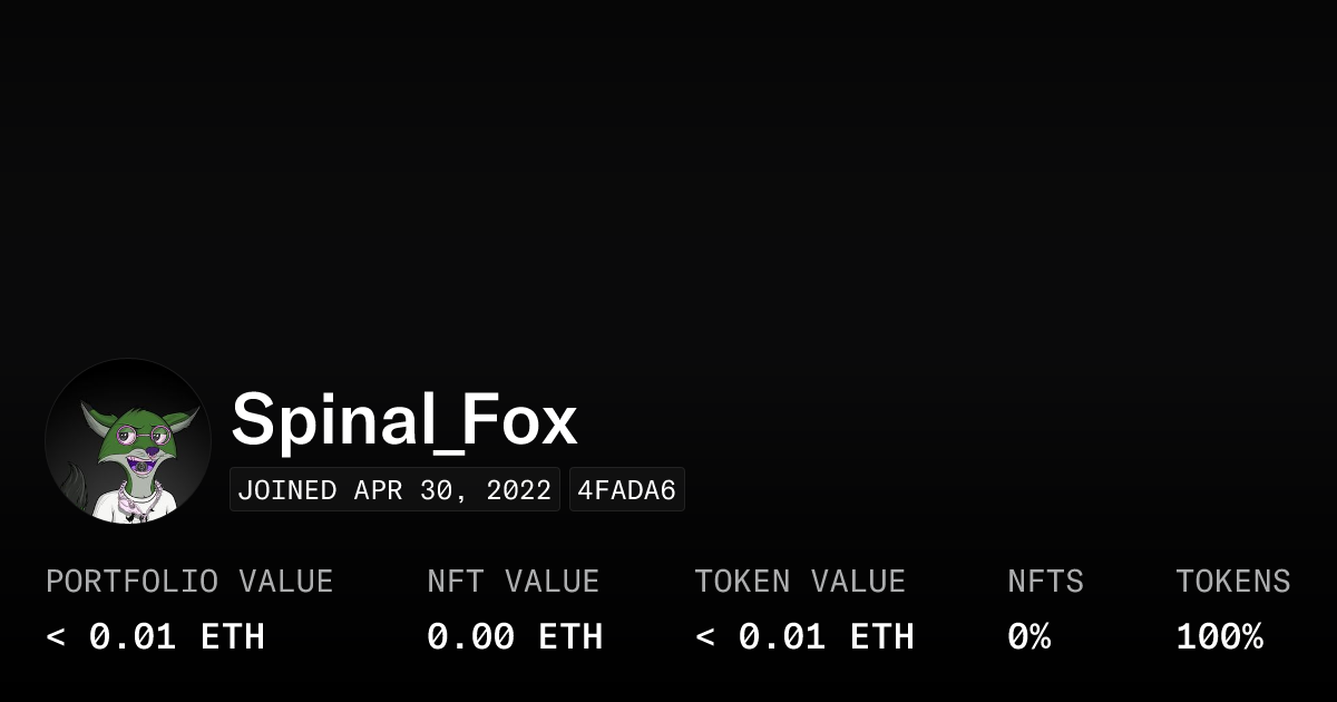 Spinal_Fox - Profile | OpenSea