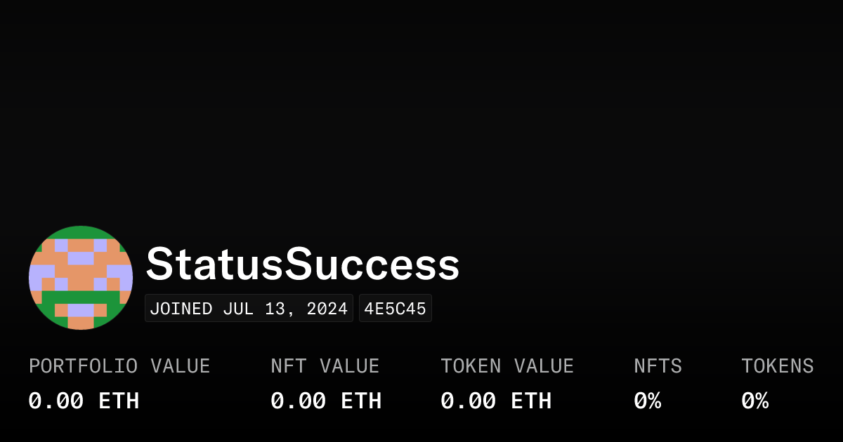 StatusSuccess - Profile | OpenSea