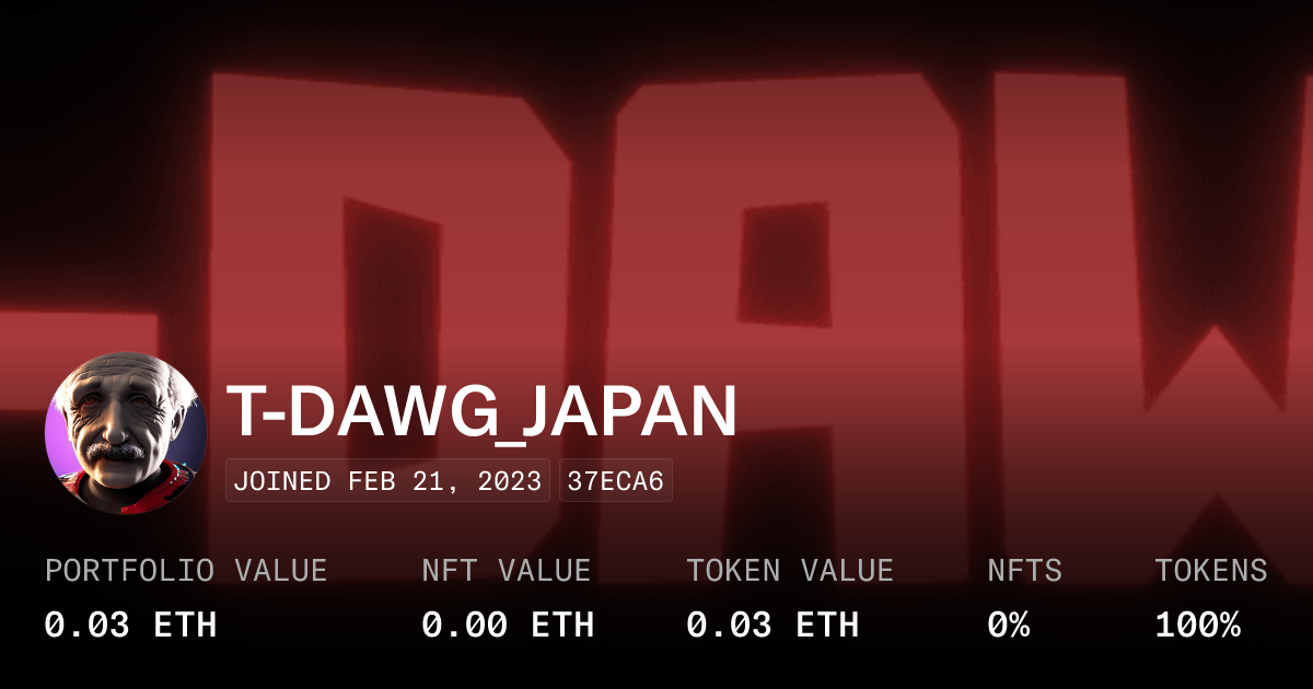 T-DAWG_JAPAN - Profile | OpenSea