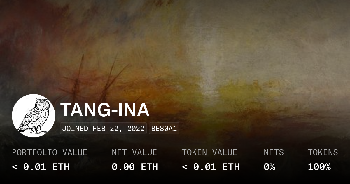 TANG-INA - Profile | OpenSea