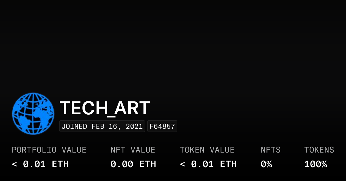 TECH_ART - Perfil | OpenSea