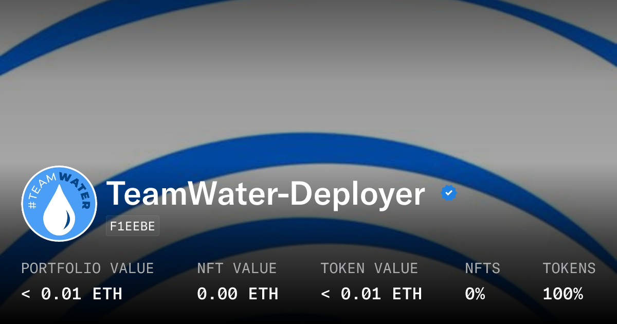 TeamWater-Deployer - Profile | OpenSea