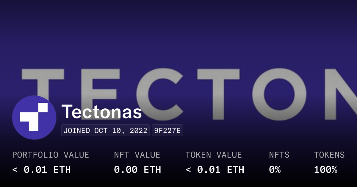 Tectonas - Profile | OpenSea