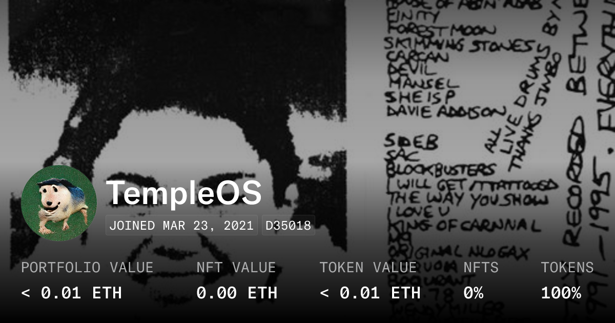 TempleOS - Profile | OpenSea