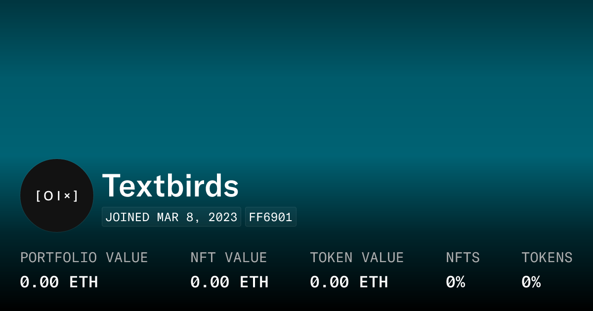 Textbirds - Profile | OpenSea