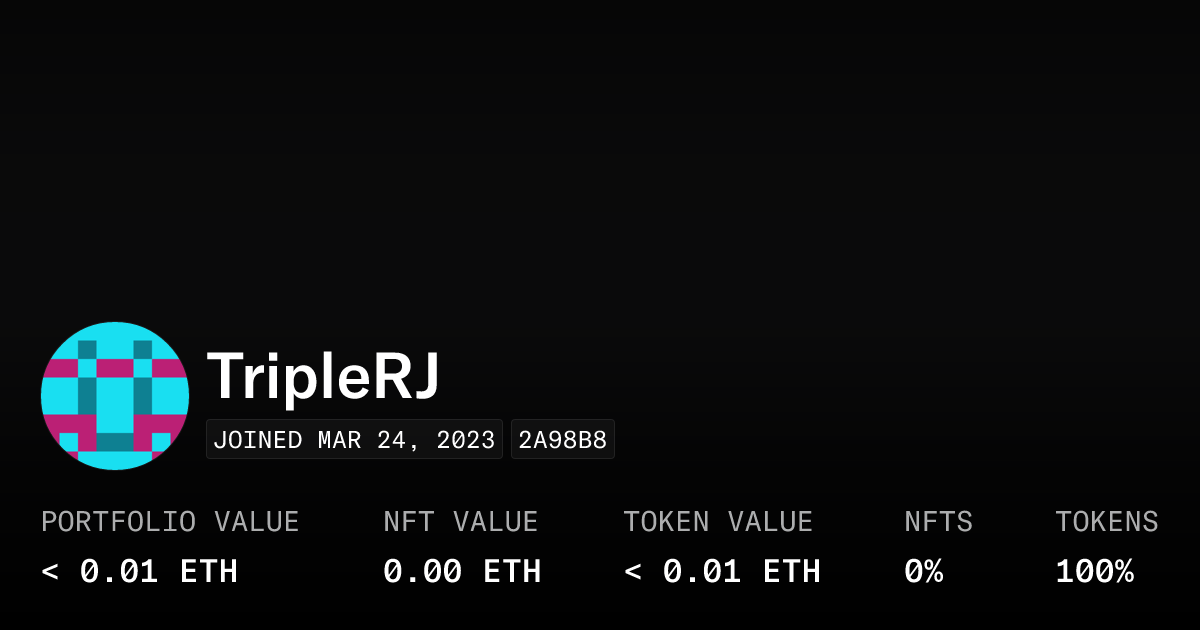 TripleRJ - Profile | OpenSea