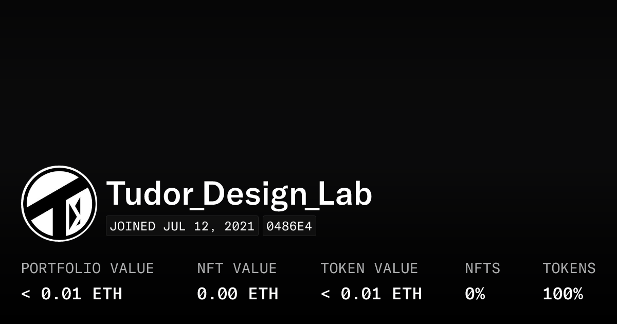 Tudor_Design_Lab - Profile | OpenSea