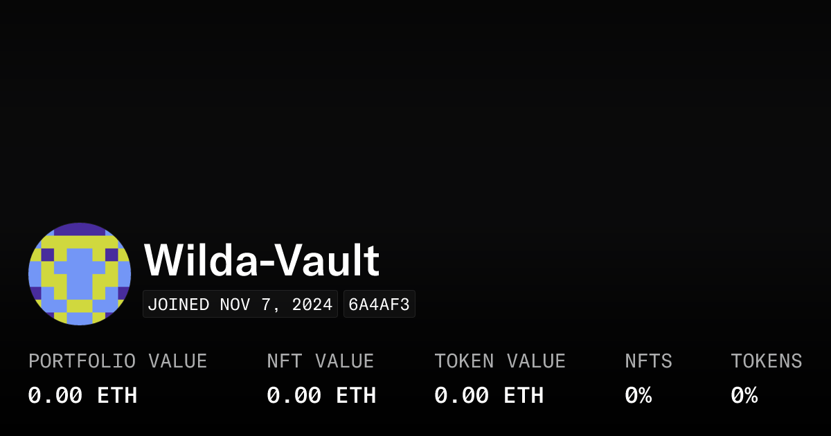Wilda-Vault - Profile | OpenSea
