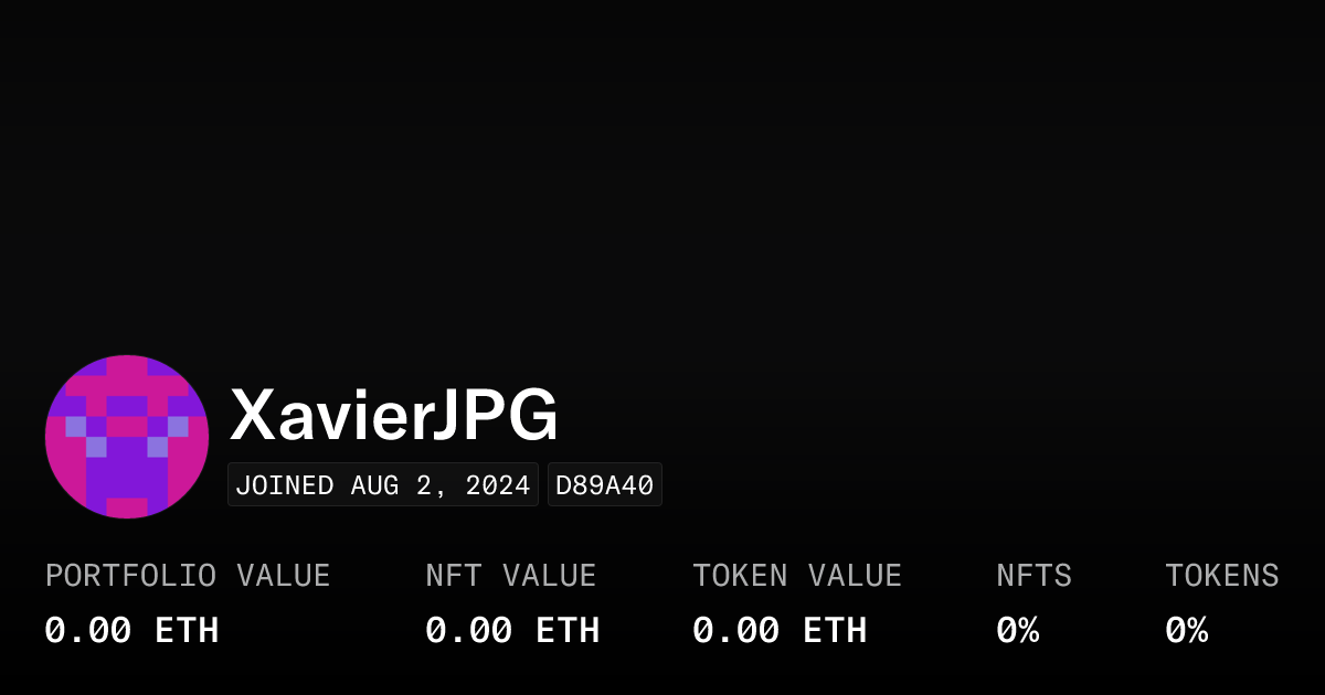XavierJPG - Perfil | OpenSea