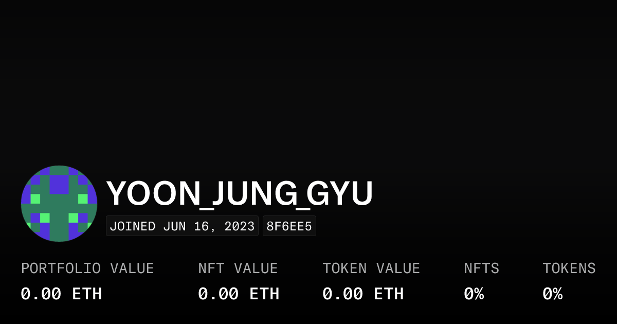 YOON_JUNG_GYU - Profile | OpenSea