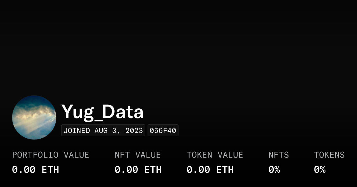 Yug_Data - Profile | OpenSea