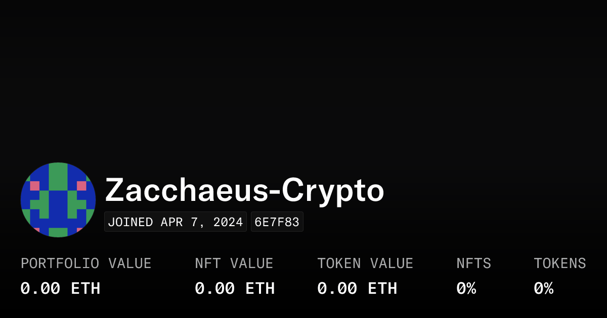 Zacchaeus-Crypto - Profile | OpenSea