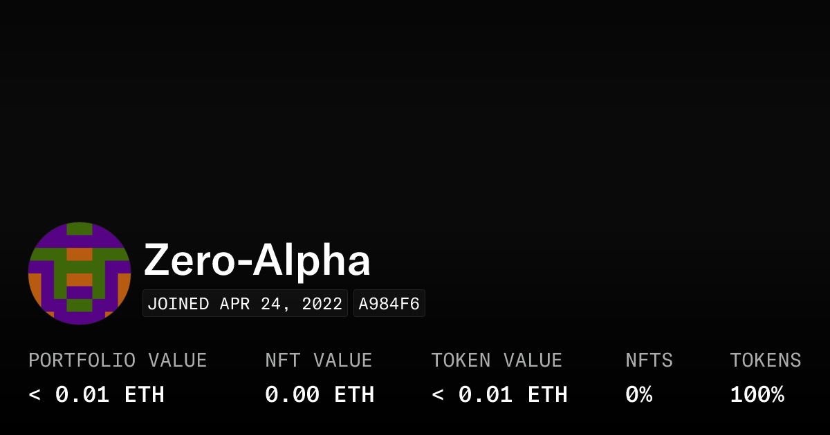 Zero-Alpha - Profile | OpenSea