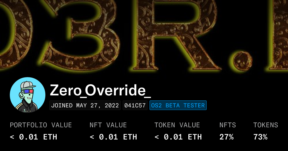 Zero_Override_ - Profile | OpenSea