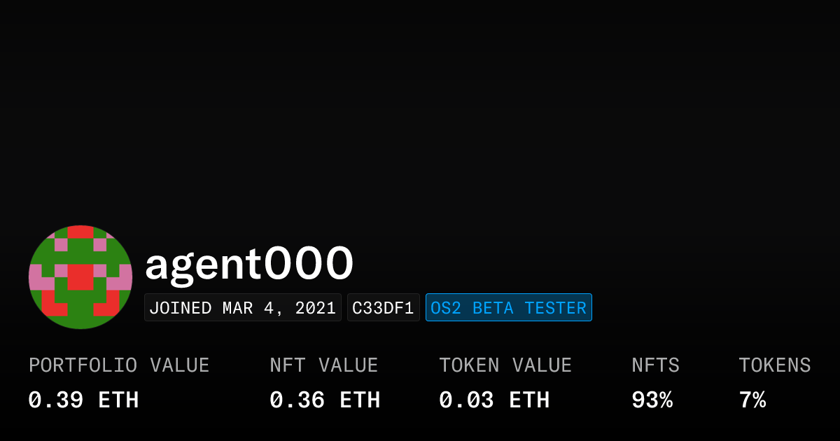 agent000 - Profile | OpenSea