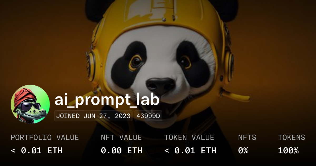 ai_prompt_lab - Profile | OpenSea