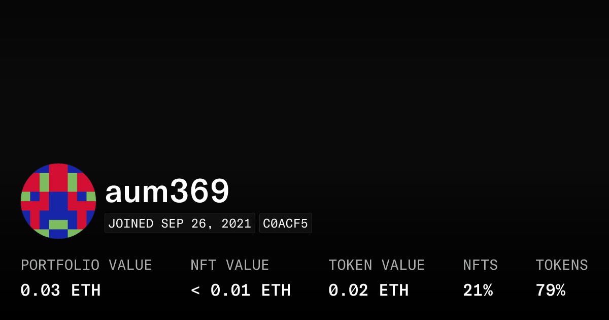 aum369 - Profile | OpenSea