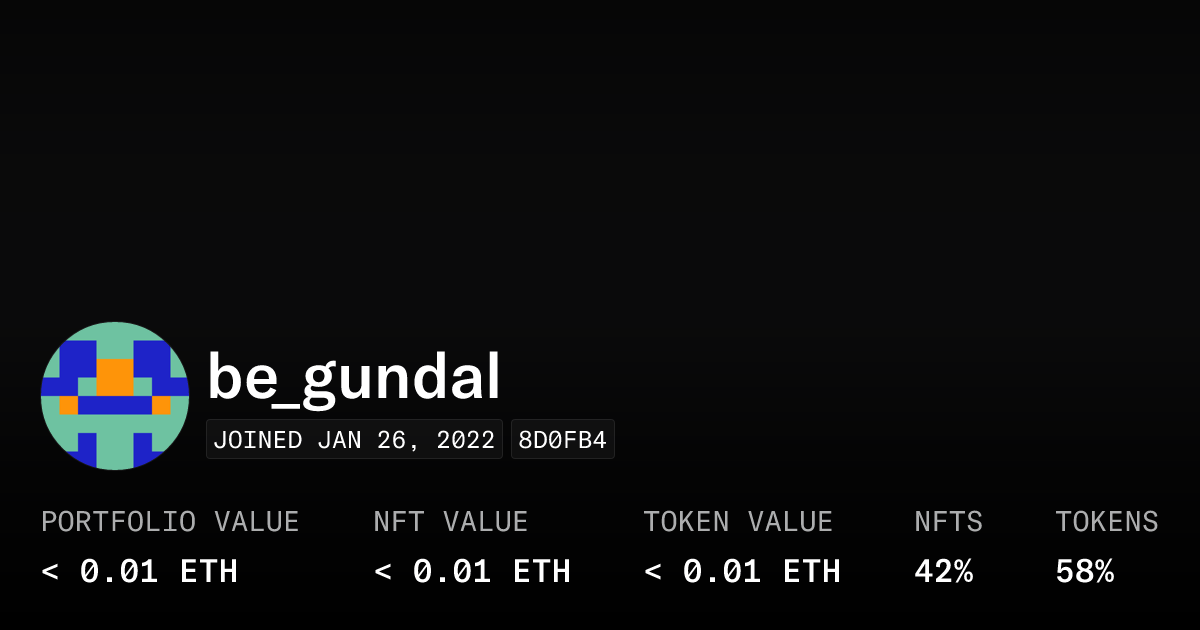 be_gundal - Profile | OpenSea