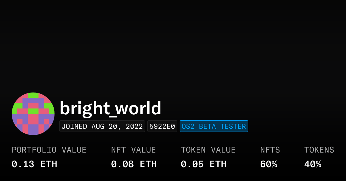 bright_world - Profile | OpenSea