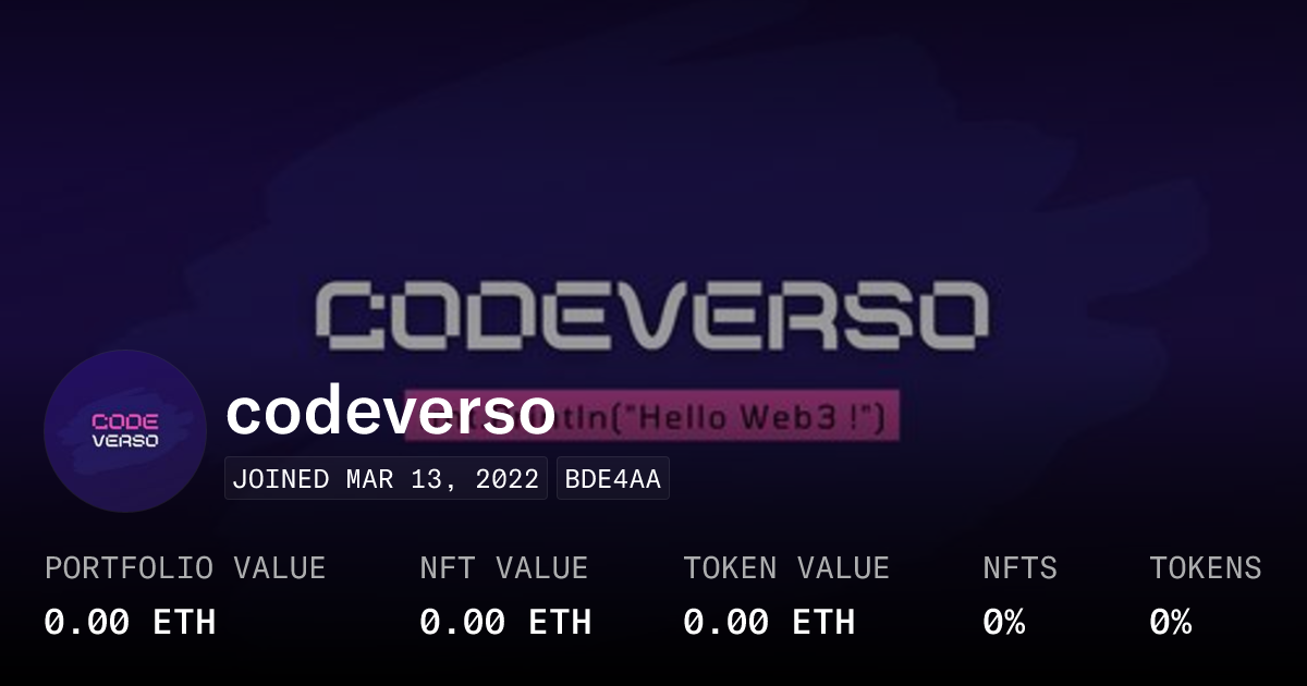 codeverso - Profile | OpenSea
