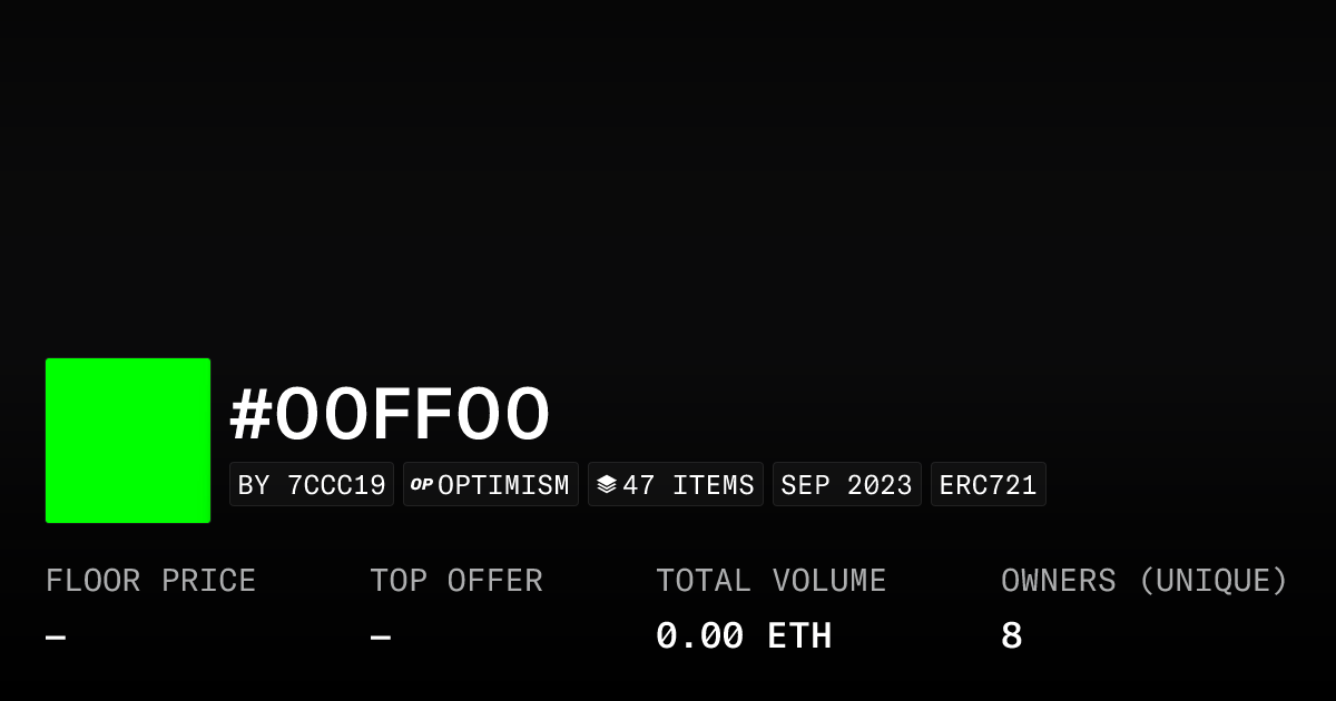 #00FF00 - Collection | OpenSea