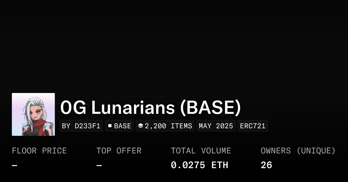 0G Lunarians (BASE) - Collection | OpenSea