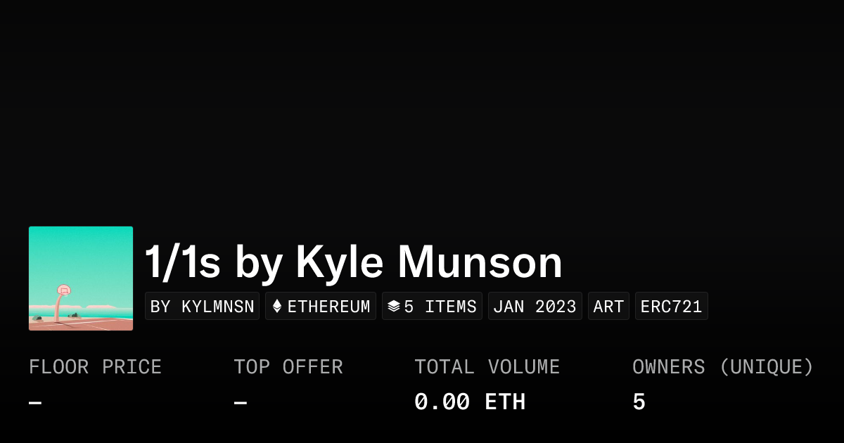 1/1s by Kyle Munson - Collection | OpenSea
