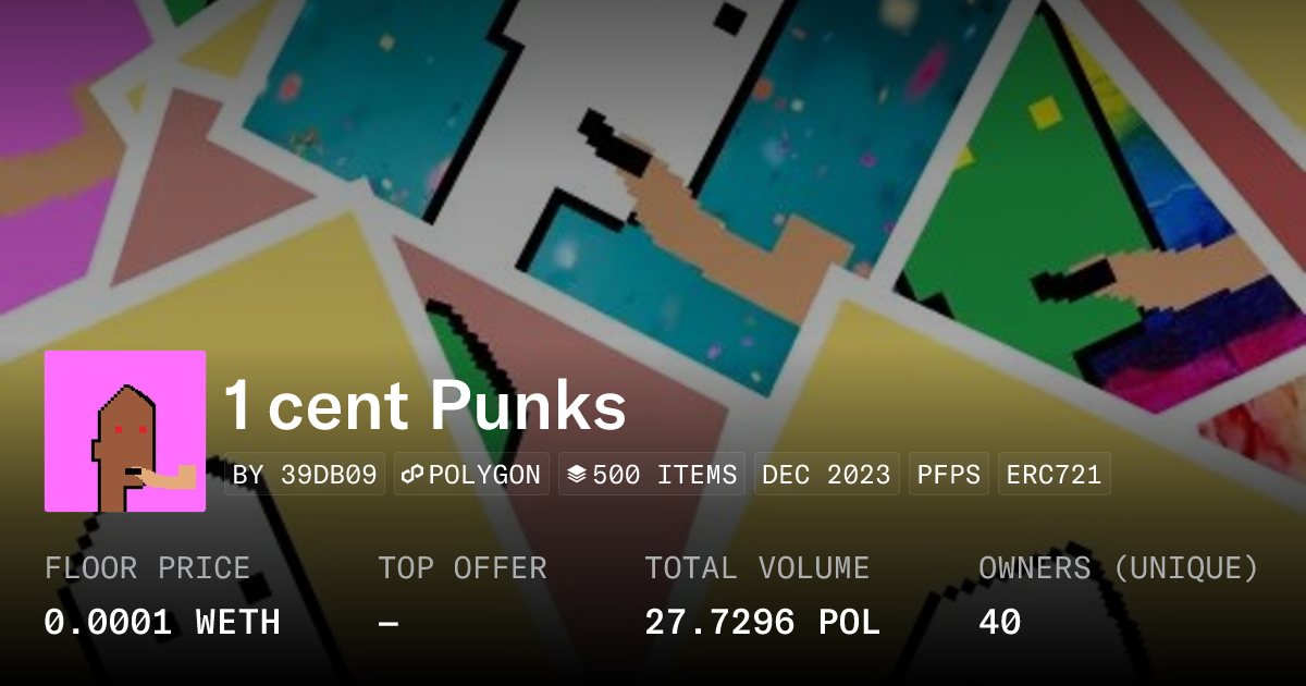 1 cent Punks - Collection | OpenSea