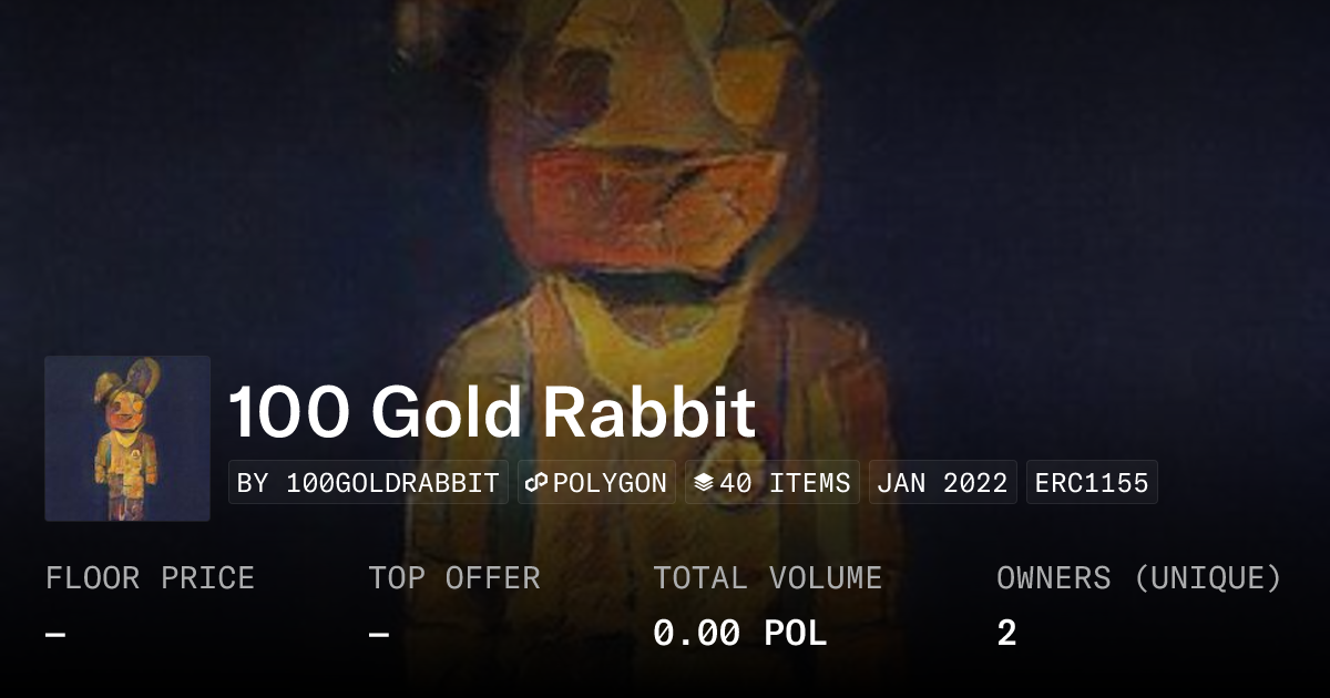 100 Gold Rabbit - Collection | OpenSea