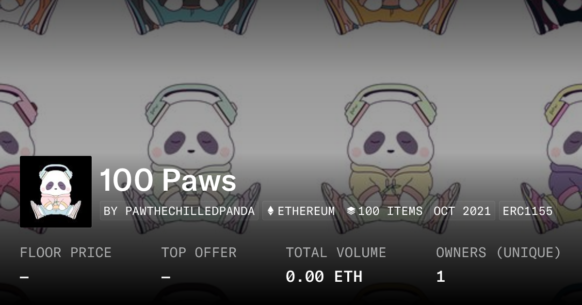 100 Paws - Collection | OpenSea