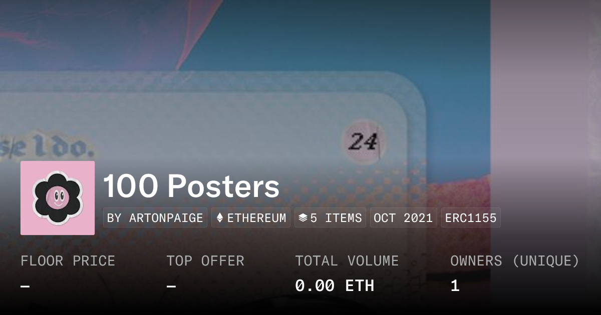 100 Posters - Collection | OpenSea