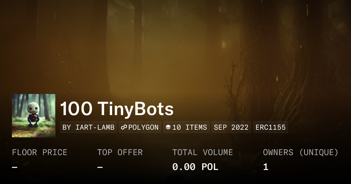 100 TinyBots - Collection | OpenSea