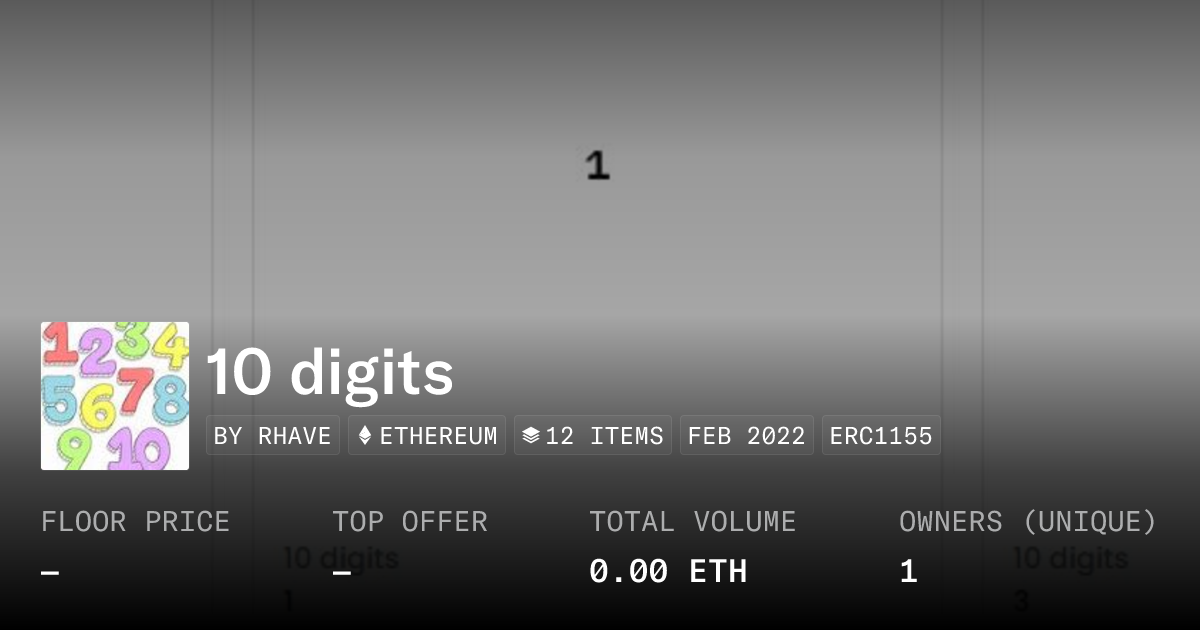 10 digits - Collection | OpenSea
