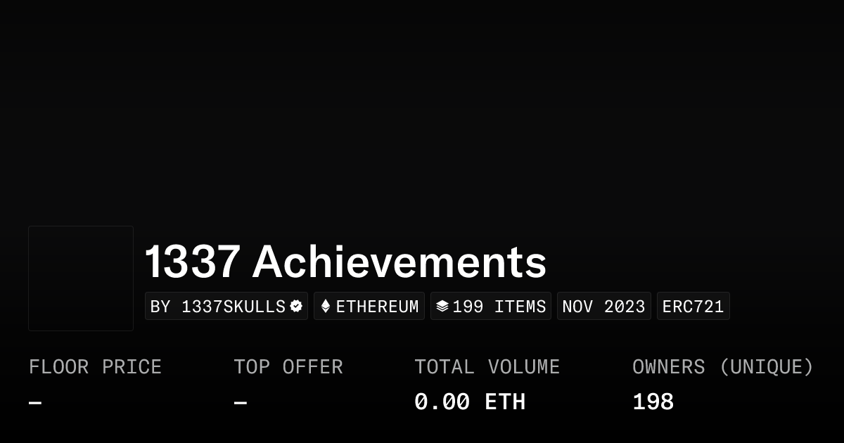 1337 Achievements - Collection | OpenSea